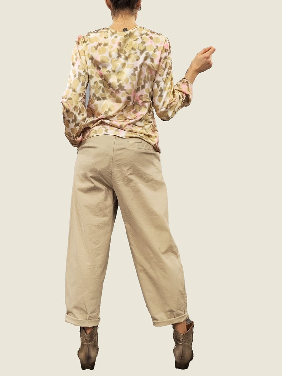 BLUSA CON BOTTONE GIOIELLO ART. M9948F165 - Ross Abbigliamento